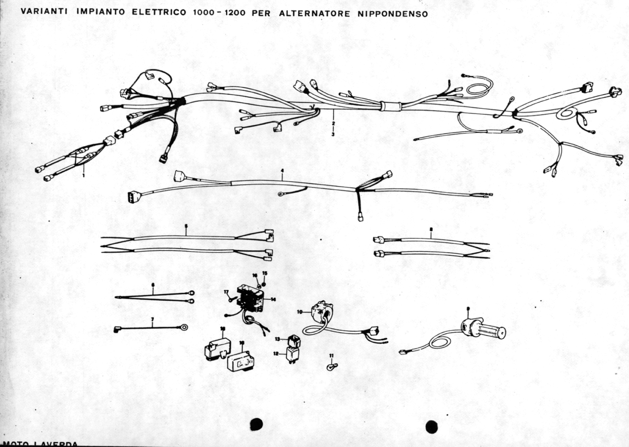 1l Series 2 Electrical variation parts diagram. From 7237 (1000) and ...